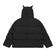 Black Devil Horn Puffer Jacket with Detachable Hood